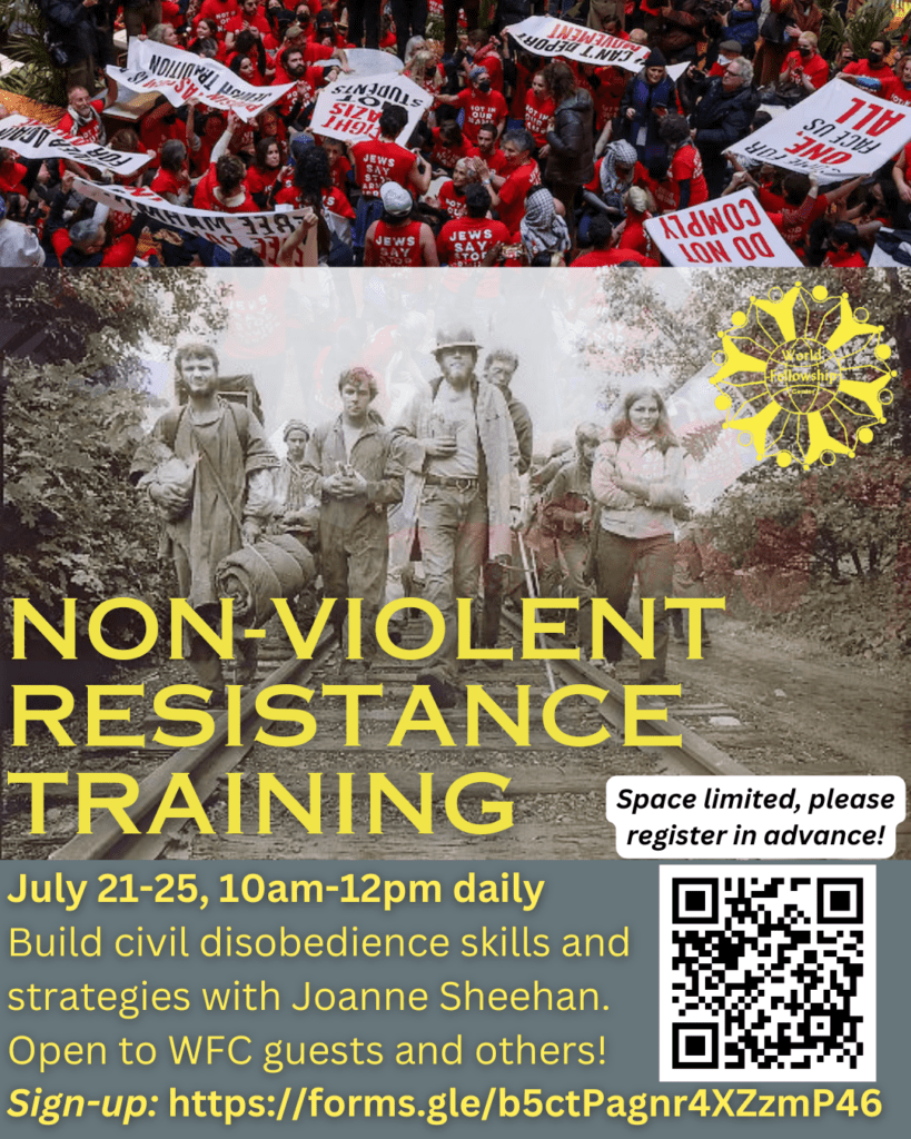 Non-Violent Resistance Training (Joanne Sheehan) – World Fellowship Center